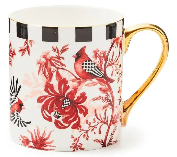 MACKENZIE-CHILDS Cardinal Toile Mug