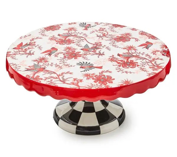 MACKENZIE-CHILDS Cardinal Toile Large Pedestal Latter