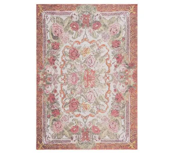 SAFAVIEH Rosevine Washable 5'-3 X 7'-6 Rug