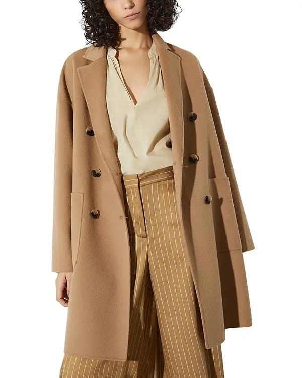 Max & Co. Double Breasted Wool Coat - Camel
