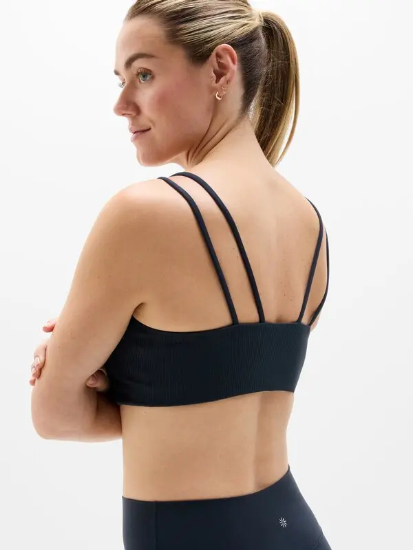 Athleta Transcend Strappy Rib Bra D-dd - Eclipse Rib
