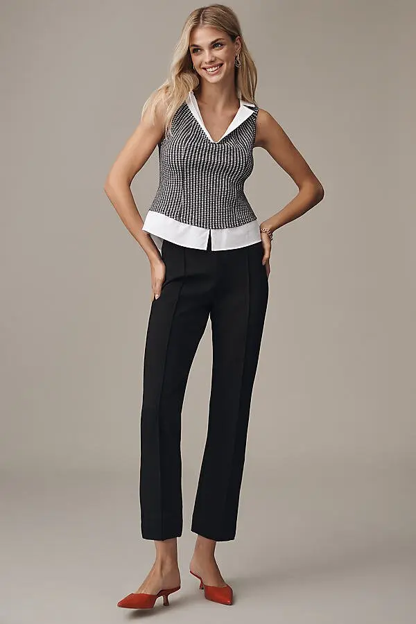 Maeve The Poppy Kick-flare Pull-on Pants - Black Onyx