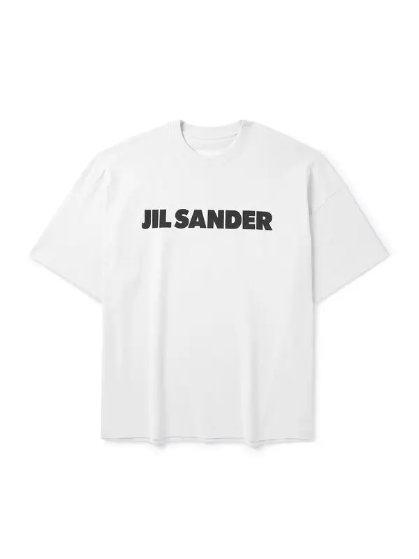 JIL SANDER Logo-print Cotton-jersey T-shirt - Gray