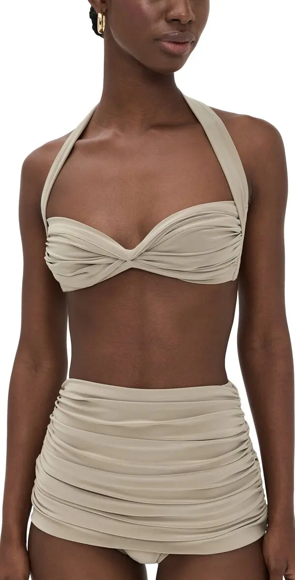 Norma Kamali Bill Bra Bikini Top - Elm