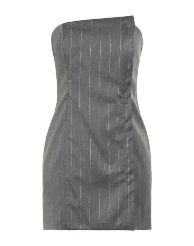 CRISTINAEFFE Pinstriped Off-the-shoulder Mini Dress