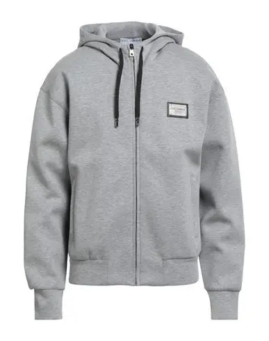 Dolce & Gabbana Cotton Fleece Sweatshirt With Leather Trims