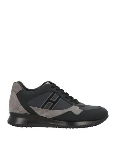 Hogan Leather And Textile Low-top Sneakers - Black