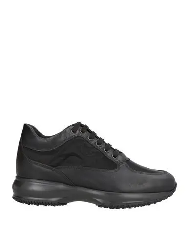 Hogan Interactive Leather And Textile Sneakers - Black