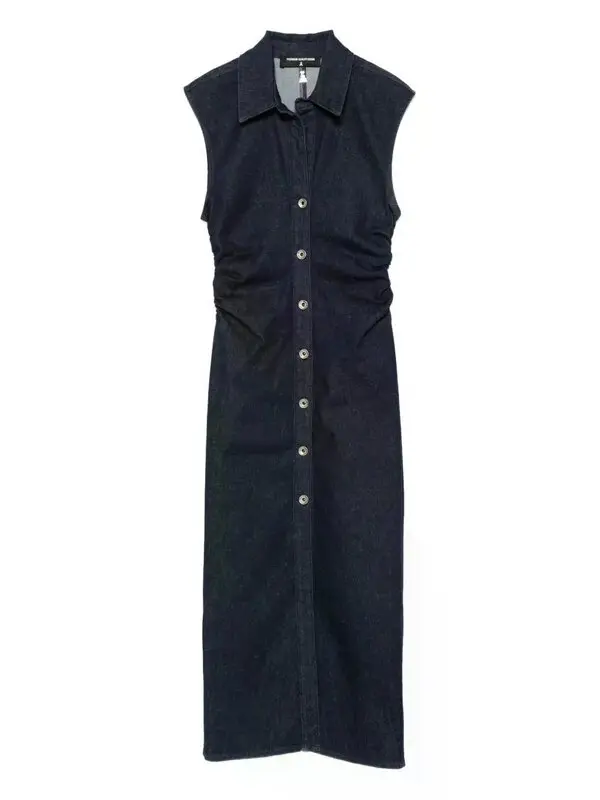Patrizia Pepe Sleeveless Button-front Denim Dress