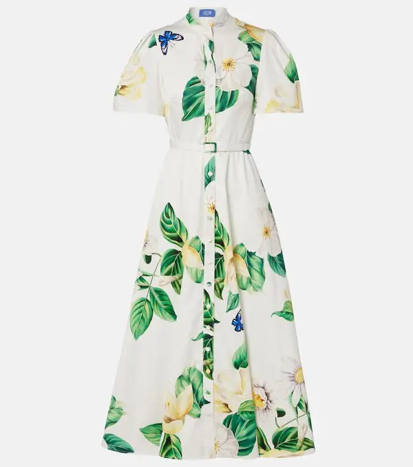 LEO LIN Bianca Floral Cotton Shirt Dress - Multicoloured