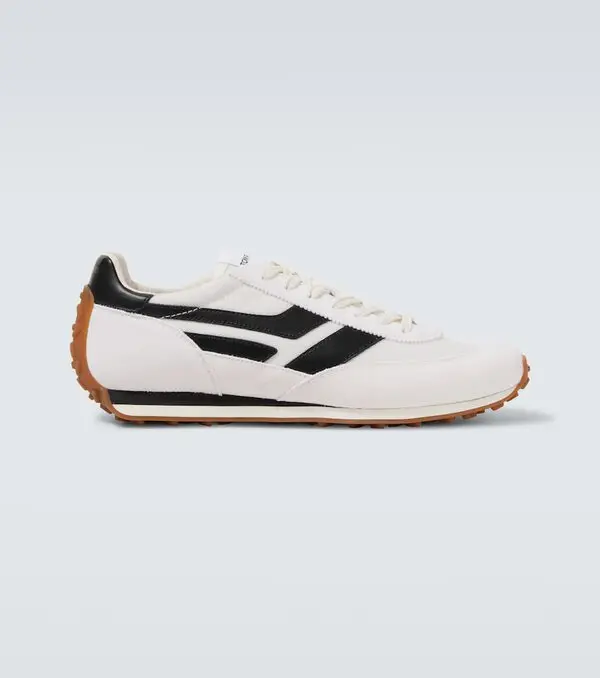 TOM FORD Mick Suede-trimmed Sneakers - White