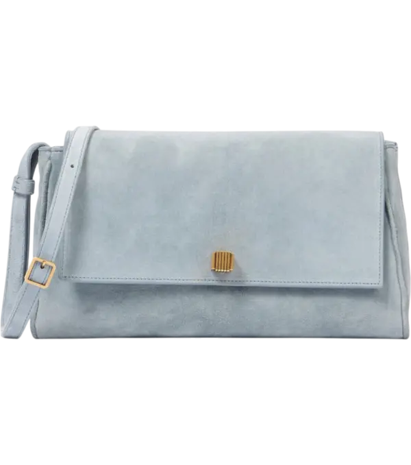 Khaite Audrey Suede Crossbody Bag - Blue