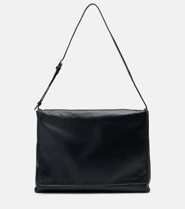 THE ROW Leather Shoulder Bag - Black
