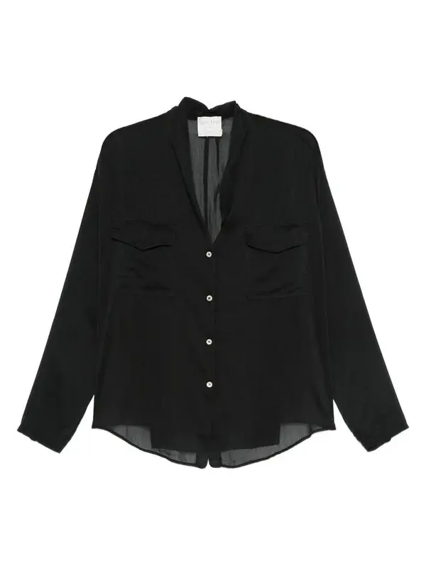 FORTE_FORTE Co/se Voile Shirt - Black