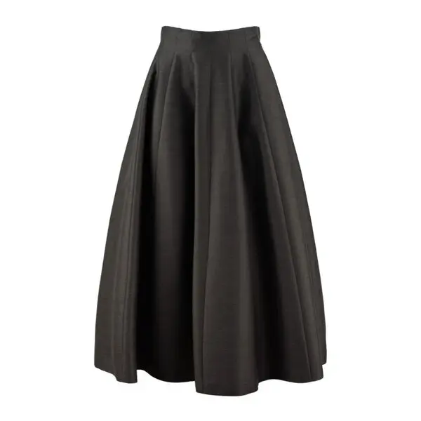 Alberta Ferretti Wool And Silk Midi Skirt