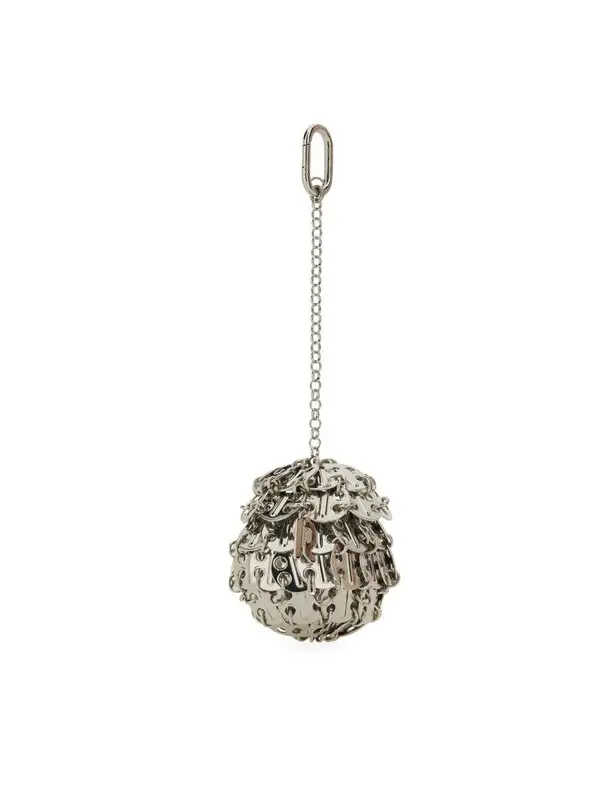 Rabanne Charm Keychain - Silver