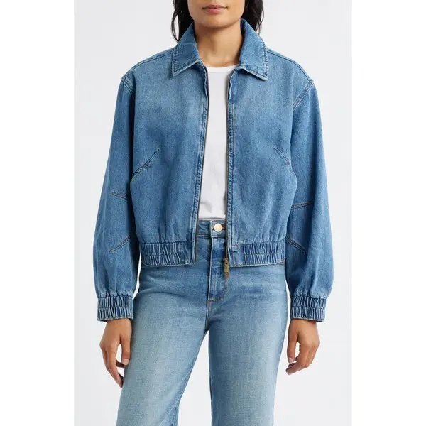 Wit & Wisdom Zip Denim Jacket