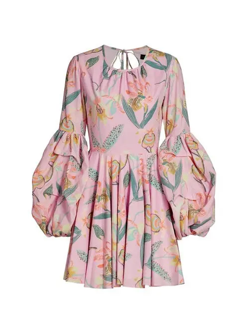 NO PISE LA GRAMA Trinitaria Short Sleeve Dress