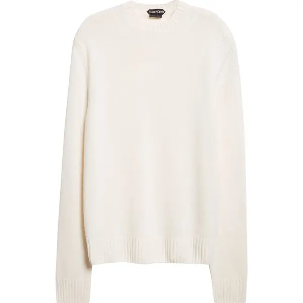 TOM FORD Cashmere Crewneck Sweater - Aw108 Soft White