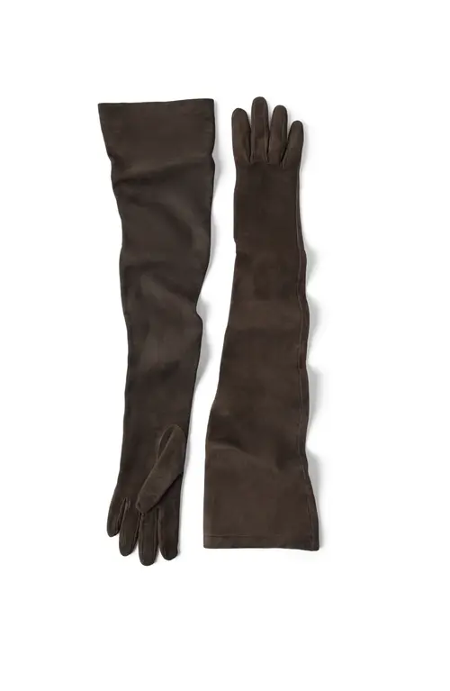 Brunello Cucinelli Couture Suede Gloves - Rust Brown