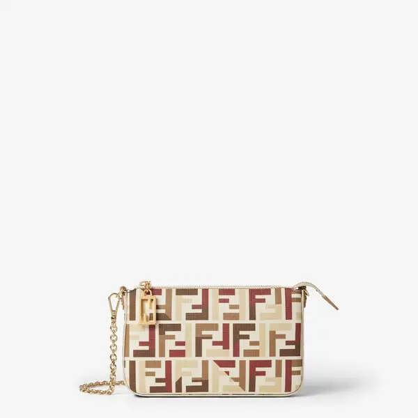 Fendi Baguette Pouch With Ff Motif - Multicolour