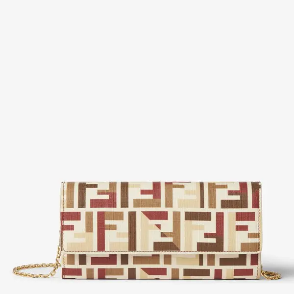 Fendi Roma Continental With Chain - Multicolour