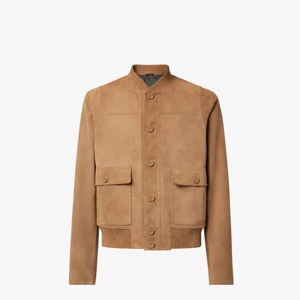 Fendi Suede Bomber Jacket