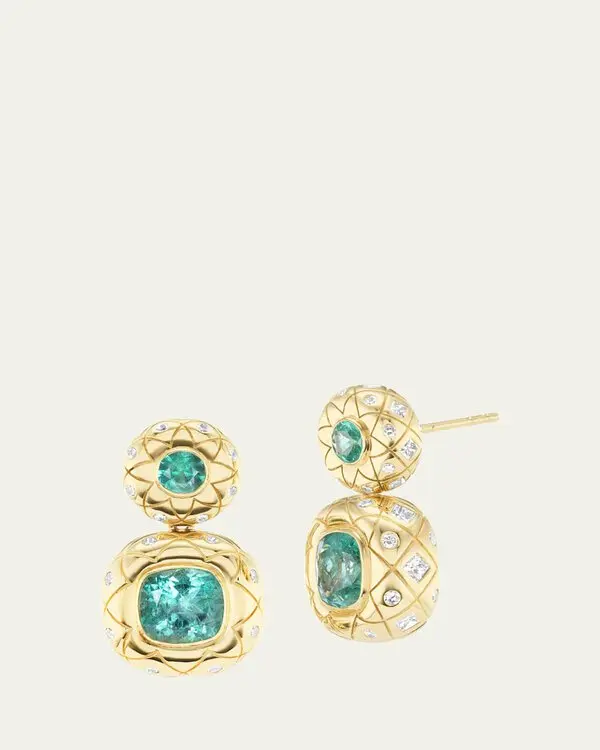 ORLY MARCEL Bliss Emerald And Diamond Earrings