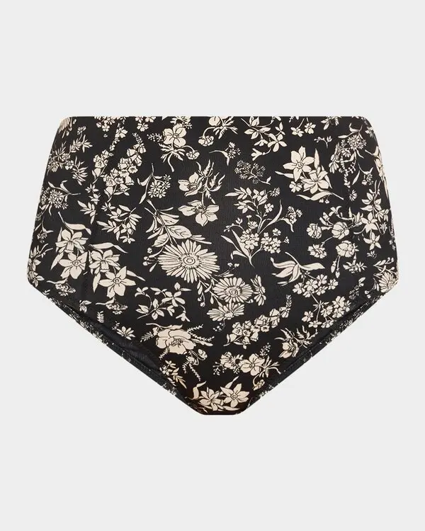 Ulla Johnson Zahara High-waisted Bikini Bottoms - Midnight Bloom