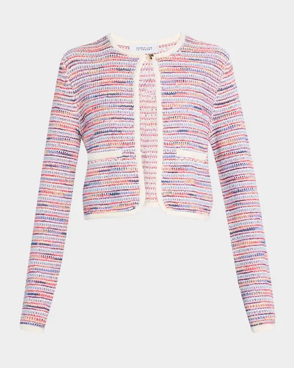 Derek Lam 10 Crosby Findley Space Dyed Cardigan - Raspberry Multi