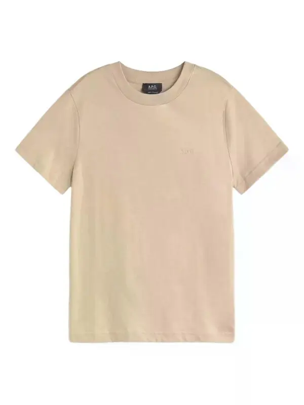 A.p.c. Logo-embroidered T-shirt - Neutrals
