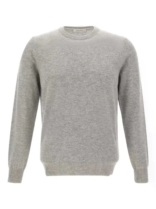 KANGRA Ribbed Crew-neck Sweater - Grey