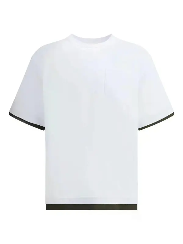 Sacai Pocket-trimmed Jersey T-shirt - White