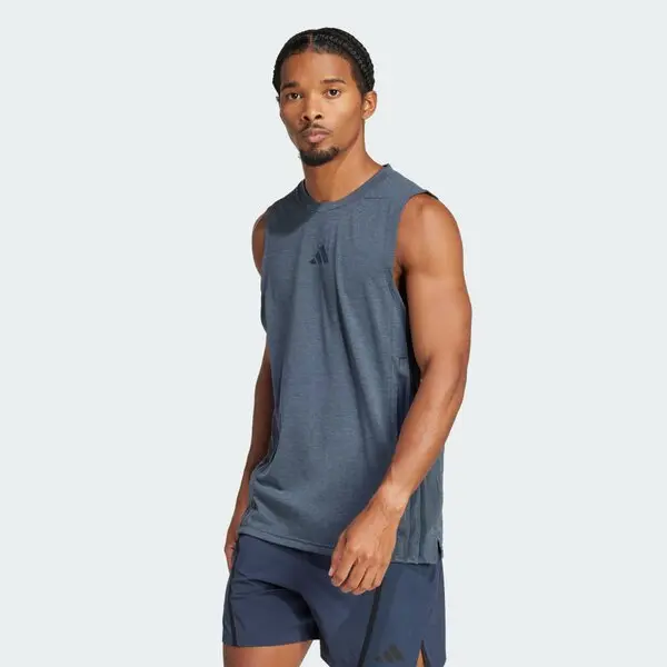 Adidas Designed-for-training 3-stripes Tank Top - Aurora Ink