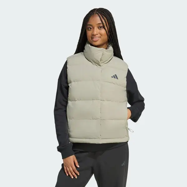 Adidas Helionic Climawarm Relaxed Down Vest - Silver Pebble