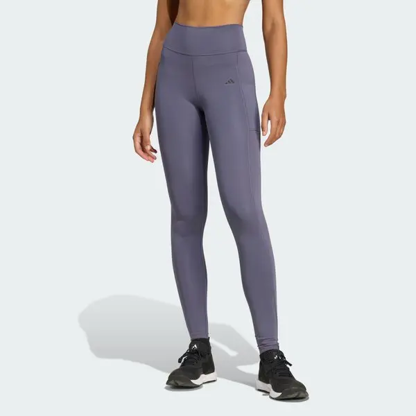 Adidas Optimé Full Length Leggings - Preloved Violet