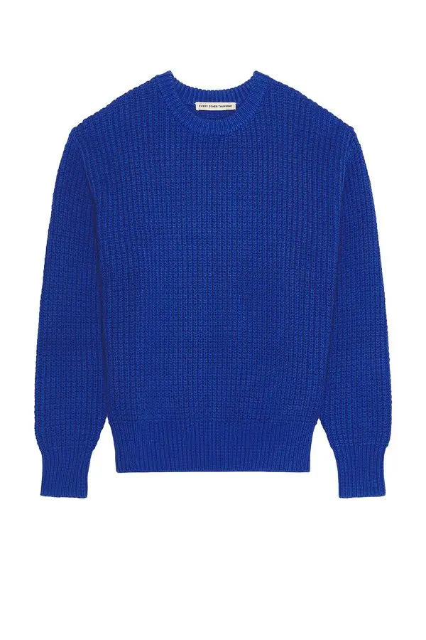EVERY OTHER THURSDAY Fisherman Knit Sweater - Cobalt