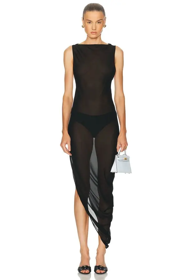EAVES Via Asym Maxi Dress