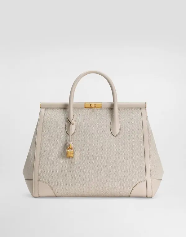 Dolce & Gabbana Marlene Fabric And Calfskin Handbag