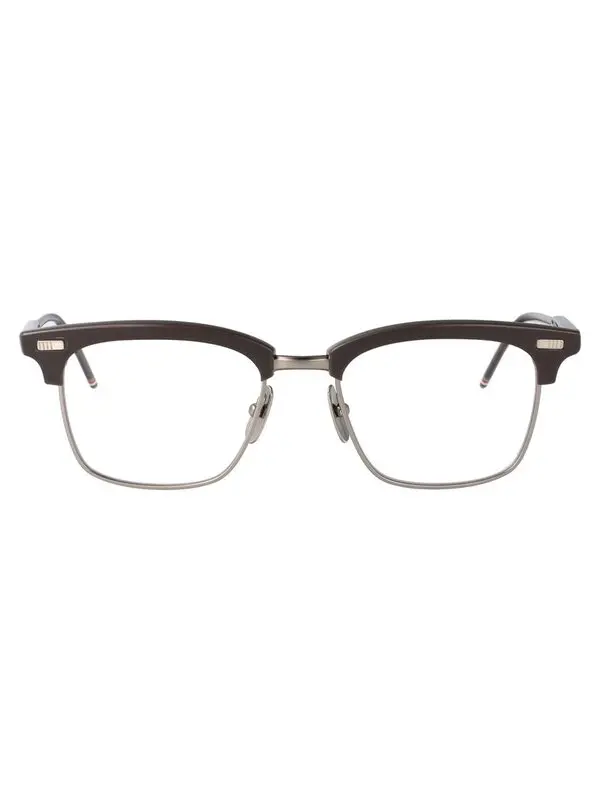 Thom Browne Acetate And Titanium Eyeglasses - Dk. Grey Acetate W/silver Plate Titanium