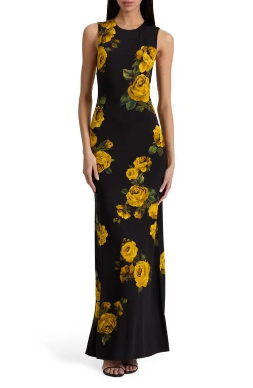 Alice + Olivia Delora Floral Maxi Dress - Rosehips