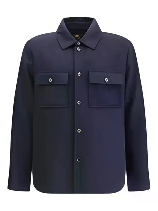 Loro Piana Jim Cashmere Flap-pocket Shirt - Blue
