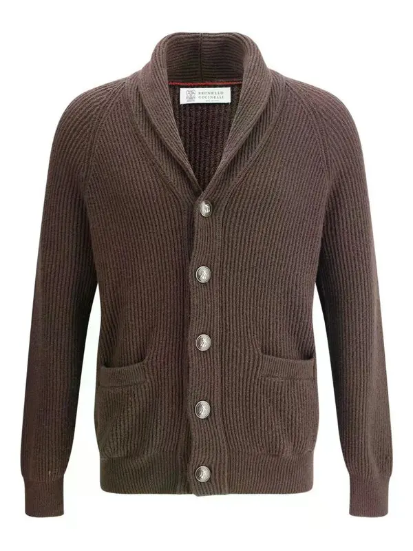 Brunello Cucinelli Shawl-lapel Ribbed Cardigan