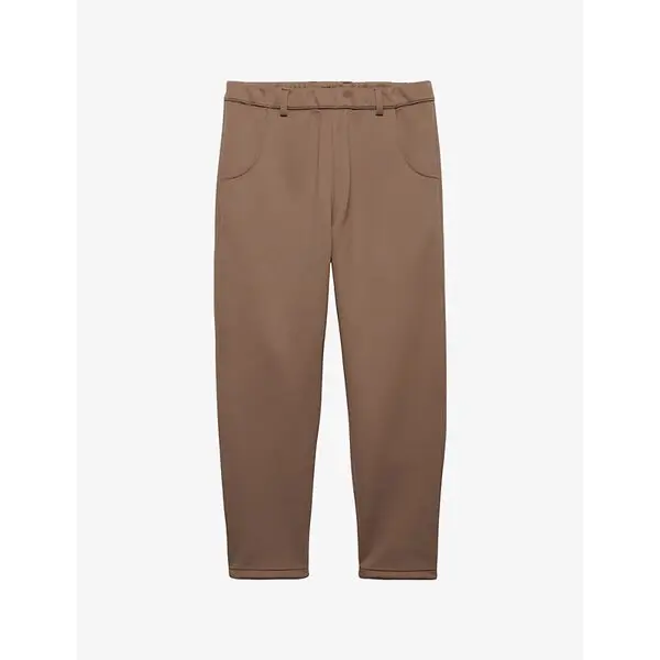 Prada Technical Fleece Cotton-jersey Jogging Bottoms - Brown