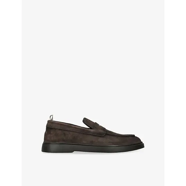 Officine Creative Bones Slip-on Suede Loafers