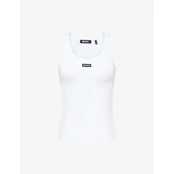 Remain Birger Christensen Core Logo-embroidered Stretch-cotton Tank Top - Bright White