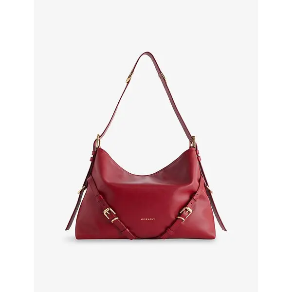 Givenchy Voyou Medium Leather Shoulder Bag - Dark Red