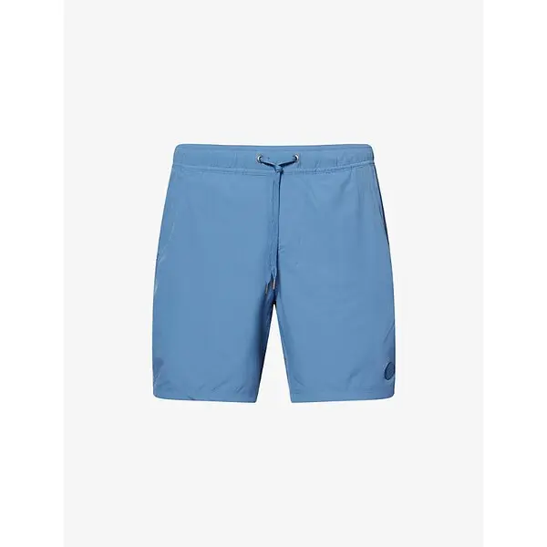 Vuori Kore Logo-patch Stretch-woven Shorts - Pool Blue Tonal