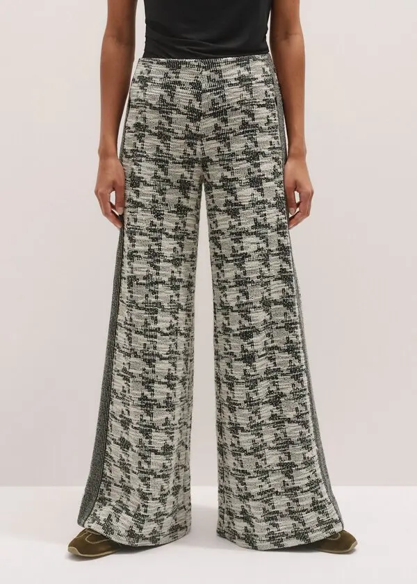 ME+EM Travel Tweed Wide-leg Trousers