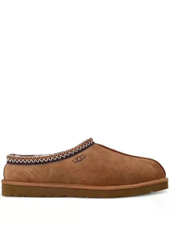 UGG Stitched-trim Sheepskin Slippers - Brown